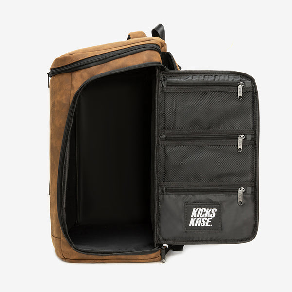 Suede Kicks Kase Backpack (Mocha Brown/Black) - KXKS. USA